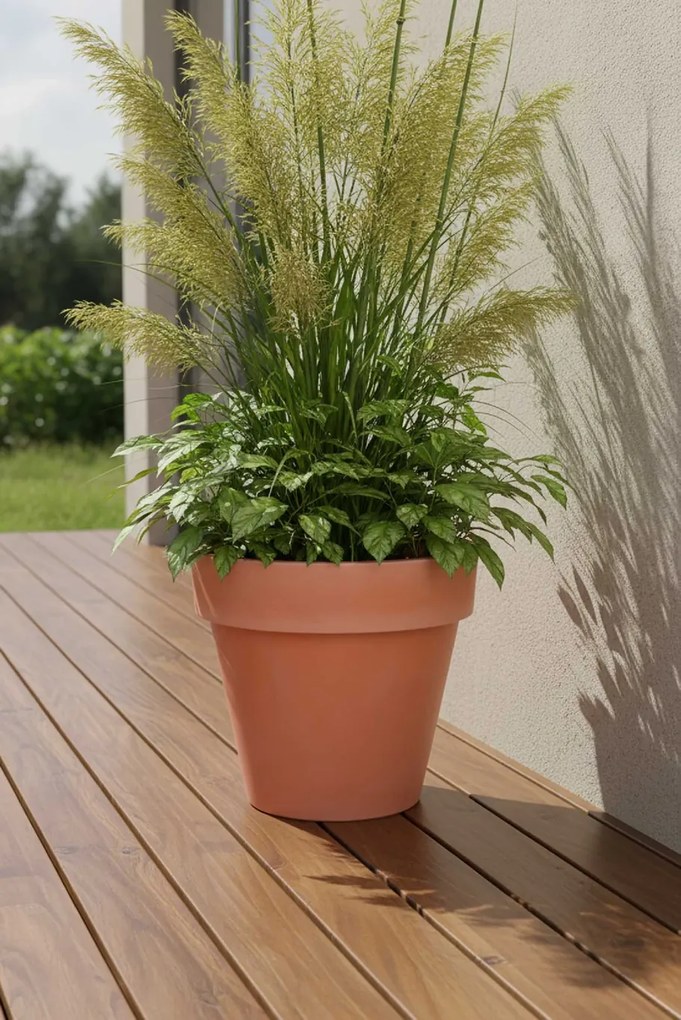 Květináč LEVANTA, plast, výška 90 cm, natur