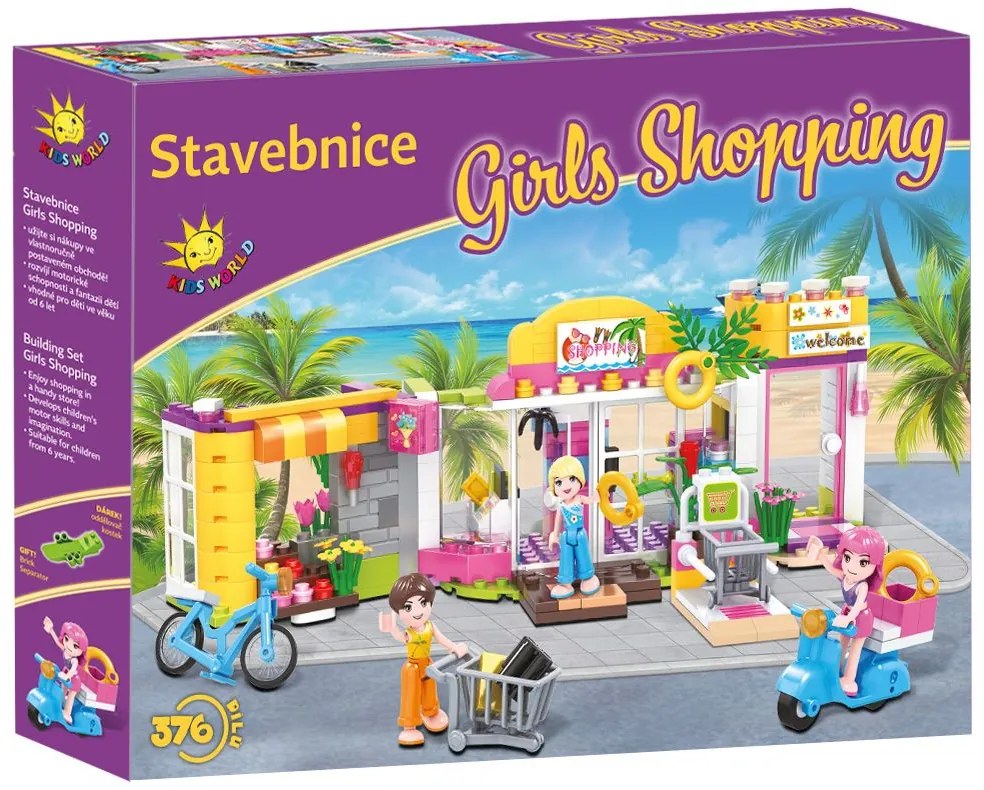 Kids World Stavebnice Girls Shopping 376 ks