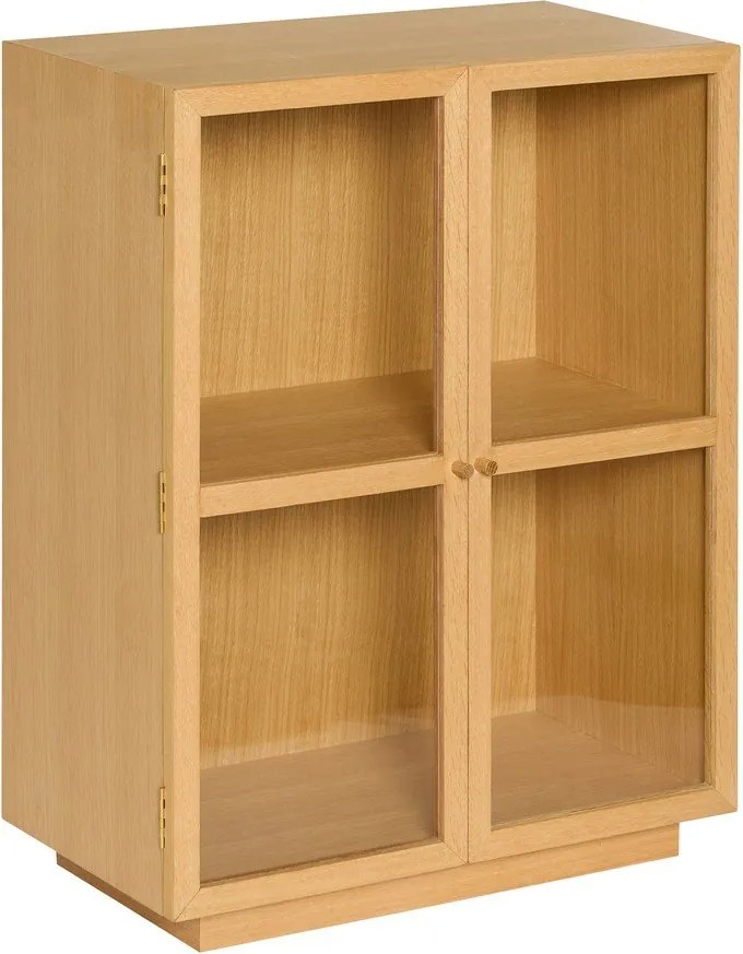 Závěsná vitrína v dekoru dubu v přírodní barvě 70x90x39 cm Mae – Hübsch