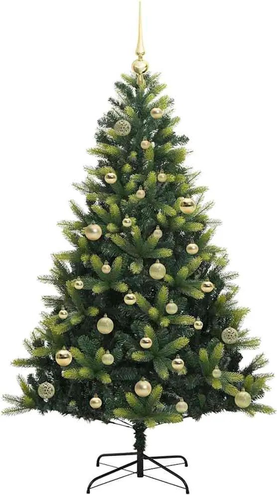 Umělý zavěšený vánoční stromeček 150 LED Zelená 150 cm PVC a PE 3395986