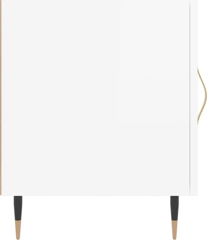 vidaXL Noční stolek 40 x 40 x 50 cm kompozitní dřevo [827520] Barva: bílá s vysokým leskem