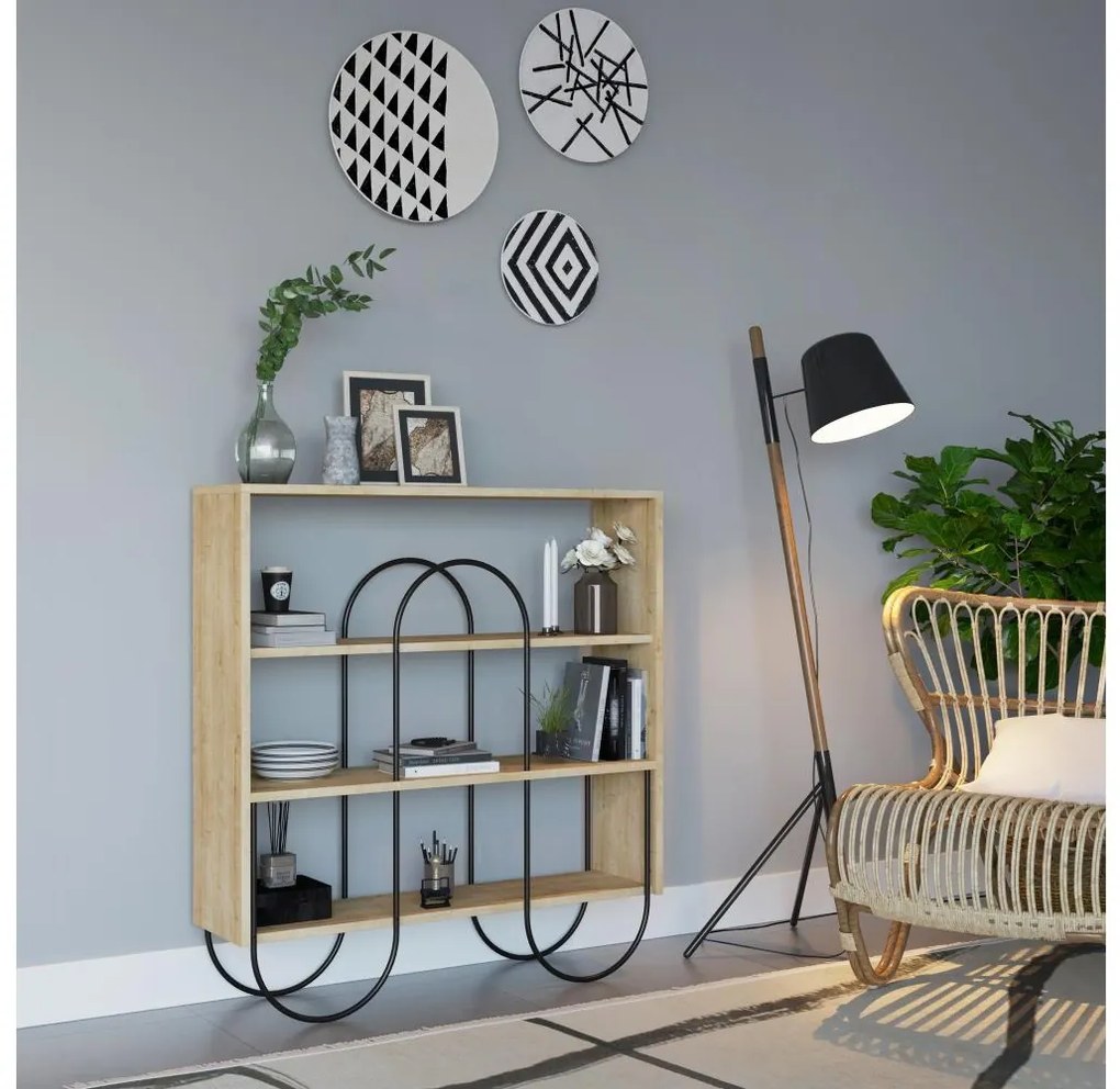 Asir | Policový díl NORFOLK 99x96 cm béžová/černá | AS0906