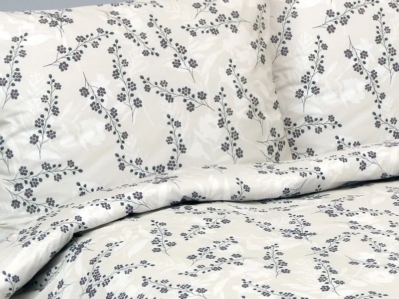 Bellatex Povlečení bavlna na dvoudeku Imprese Béžová,Šedá,Červená rozměr 1ks 180x220, 2ks 70x90 cm
