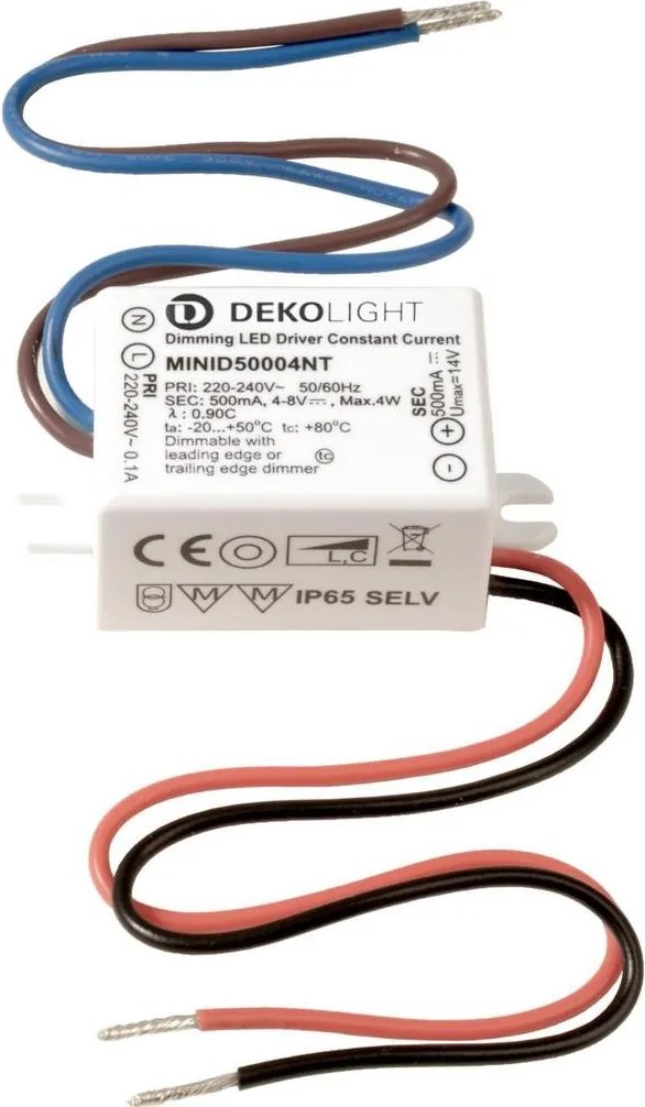 IMPR 872014 Deko-Light napájení MiniD50004NT konstantní proud 500 mA IP65 stmívatelné 4-8V DC 4W