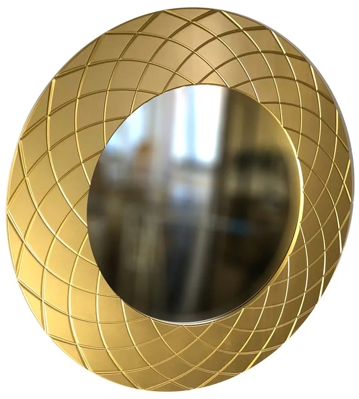 Amadeus Kulaté zrcadlo LAURA 90cm Zlatá barva