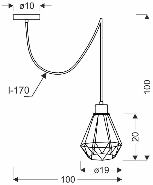 Závěsná lampa PRIMO Candellux 3