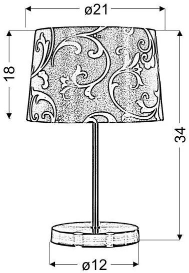 Stolní lampa AROSA Candellux Modrá