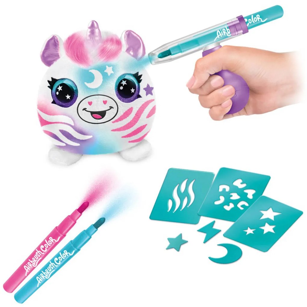EP Line Airbrush Mini překvapení kreativní set plyšák k vybarvení 6 druhů ofg282