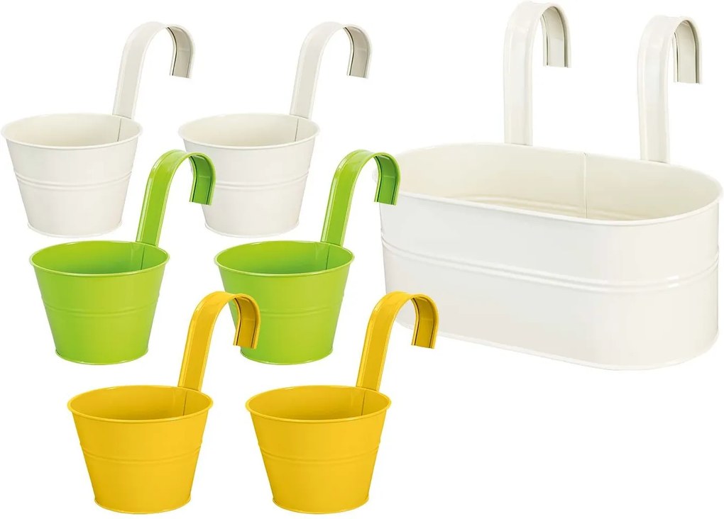 FLORABEST® Květináč, 2 kusy (kulaté/krémově-bílé), Provedení: - 4056232268318