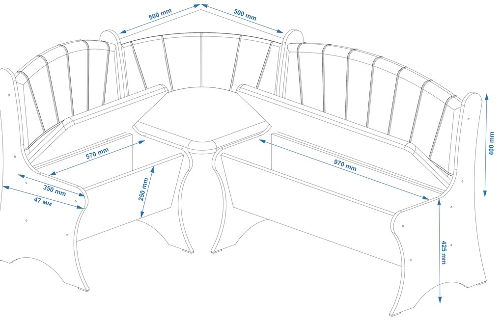 Rohová lavice KAPITAN