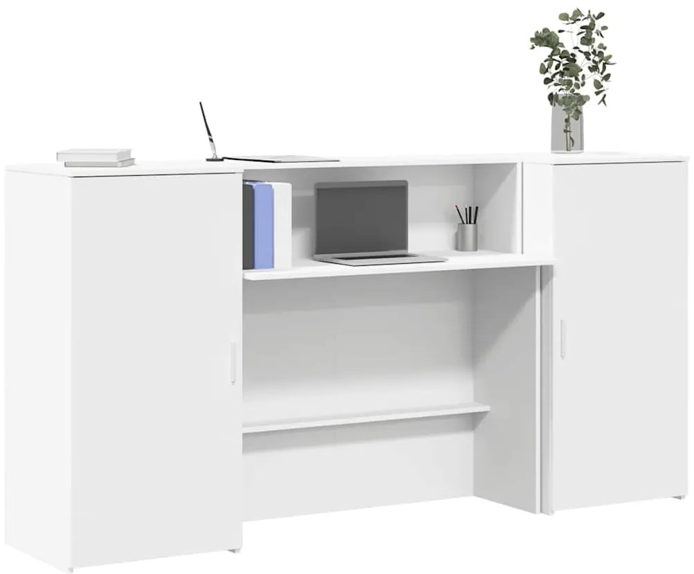 Recepční stůl bílý 200x50x103,5 cm kompozitní dřevo 3324214