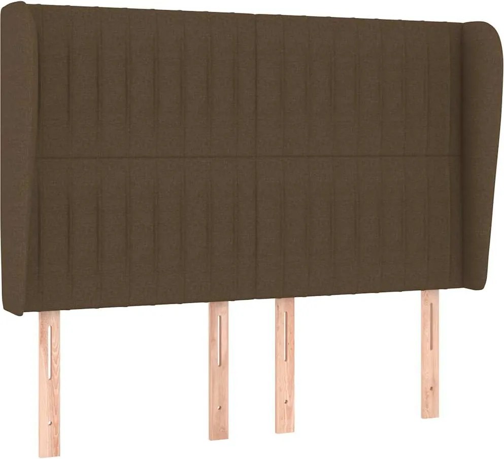 Box spring postel s matrací tmavě hnědá 140x190 cm textil 3128120