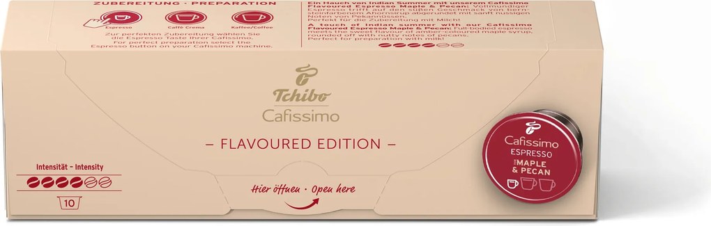 Cafissimo Flavoured Espresso − Maple & Pecan − 10 kapslí - Intenzita: 4/6