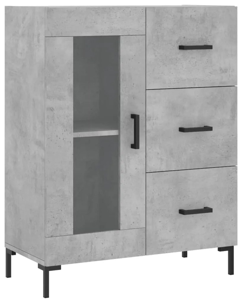 Skříň highboard betonově šedá 69,5x34x180 cm kompozitní dřevo - Default Title