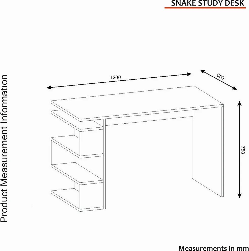 Pracovní stůl Snake White