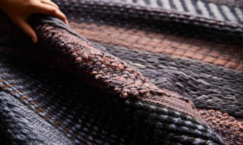 Diamond Carpets India, Ručně vázaný kusový koberec Black Melange DE 2006 Multi Colour, 240x300, hnědá, ložnice