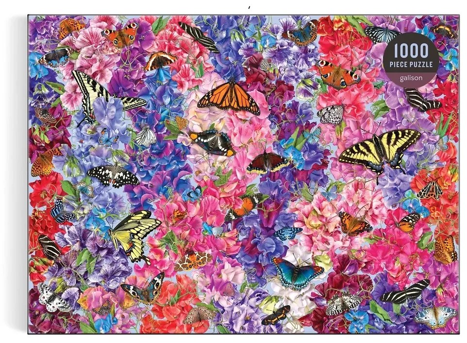 Galison Puzzle Motýli v sladkých hrášcích 1000 dílků