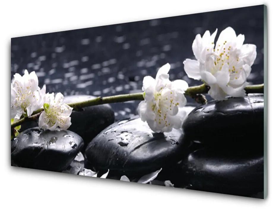 akrylový obraz Květ Kameny 100x50 cm