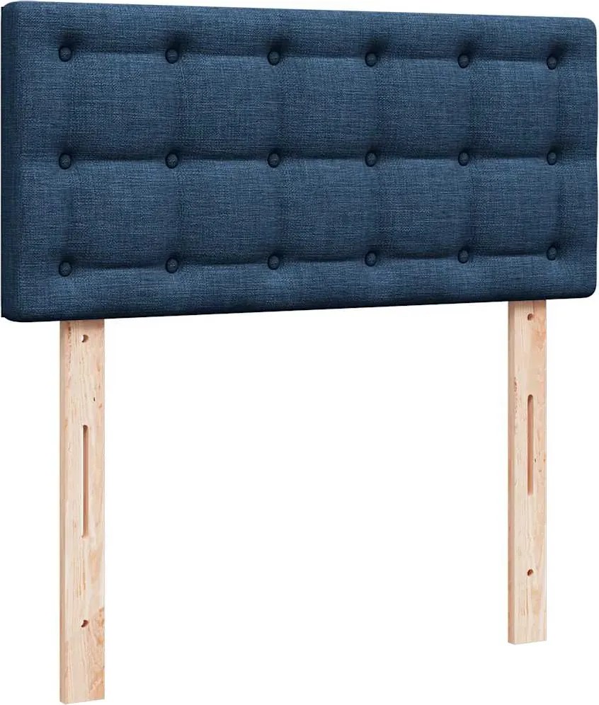 Box spring postel s matrací modrá 90x200 cm textil 3287359