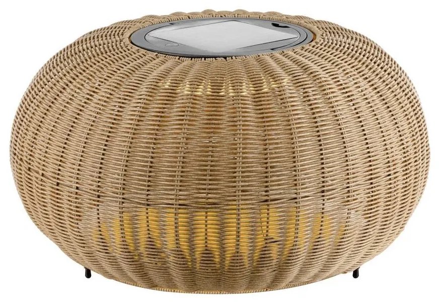 LA 1008389 ADEGAN venkovní stojací lampa, plochá, solární, 2200 K, IP65, hnědá - BIG WHITE (SLV)