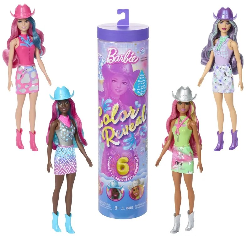 Barbie Color Reveal Barbie disco hvězda JCP01