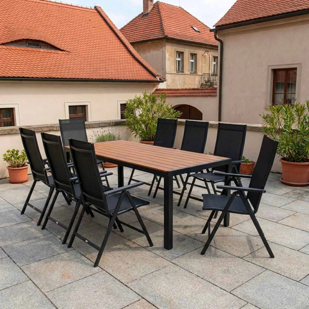 Vikio Zahradní set 190x90 pro 8 osob přírodní V138-190P2
