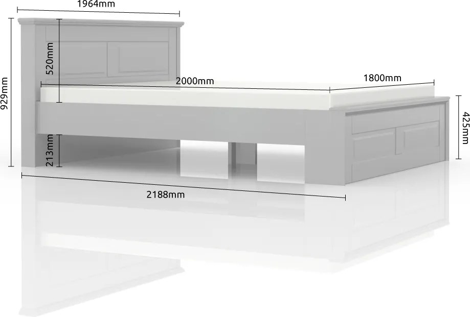 Postel EVERGREEN KR180 - polární borovice/slonová kost