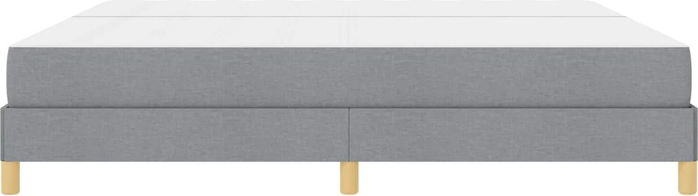 Postel s boxspringem s matrací Světle šedá 200 x 200 cm textil 3398591