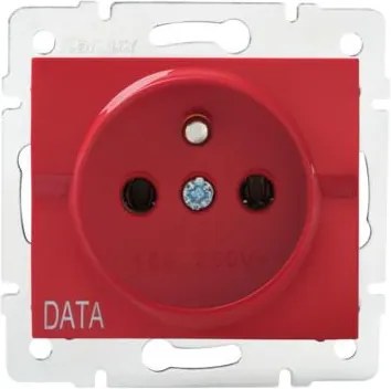 Kanlux 25091 LOGI Zásuvka samostatná DATA - červená