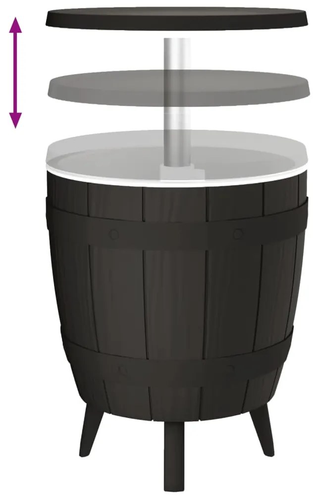 Chladicí Stolek 3 V 1 Černý Polypropylen - Černá