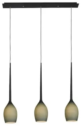 Retro lustr Izza 3 Olive