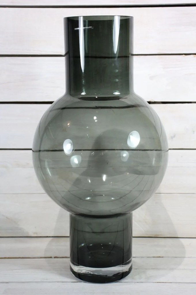 Skleněná váza - zelená (v. 47 cm, p. 25 cm)  moderní stylu