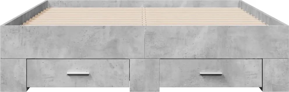 Rám postele se zásuvkami betonově šedý 120 x 200 cm kompozit 3280394