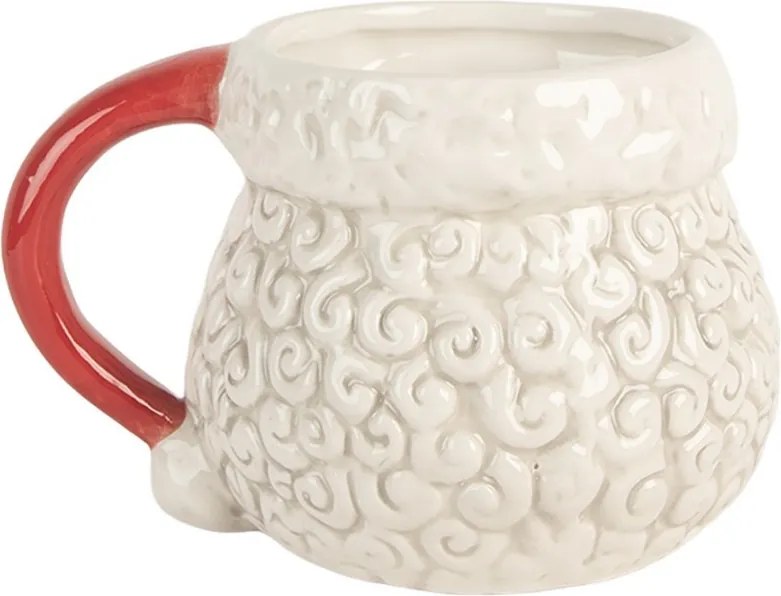 Keramický hrnek Santa Claus s červeným ouškem - 16*11*10 cm / 550 ml