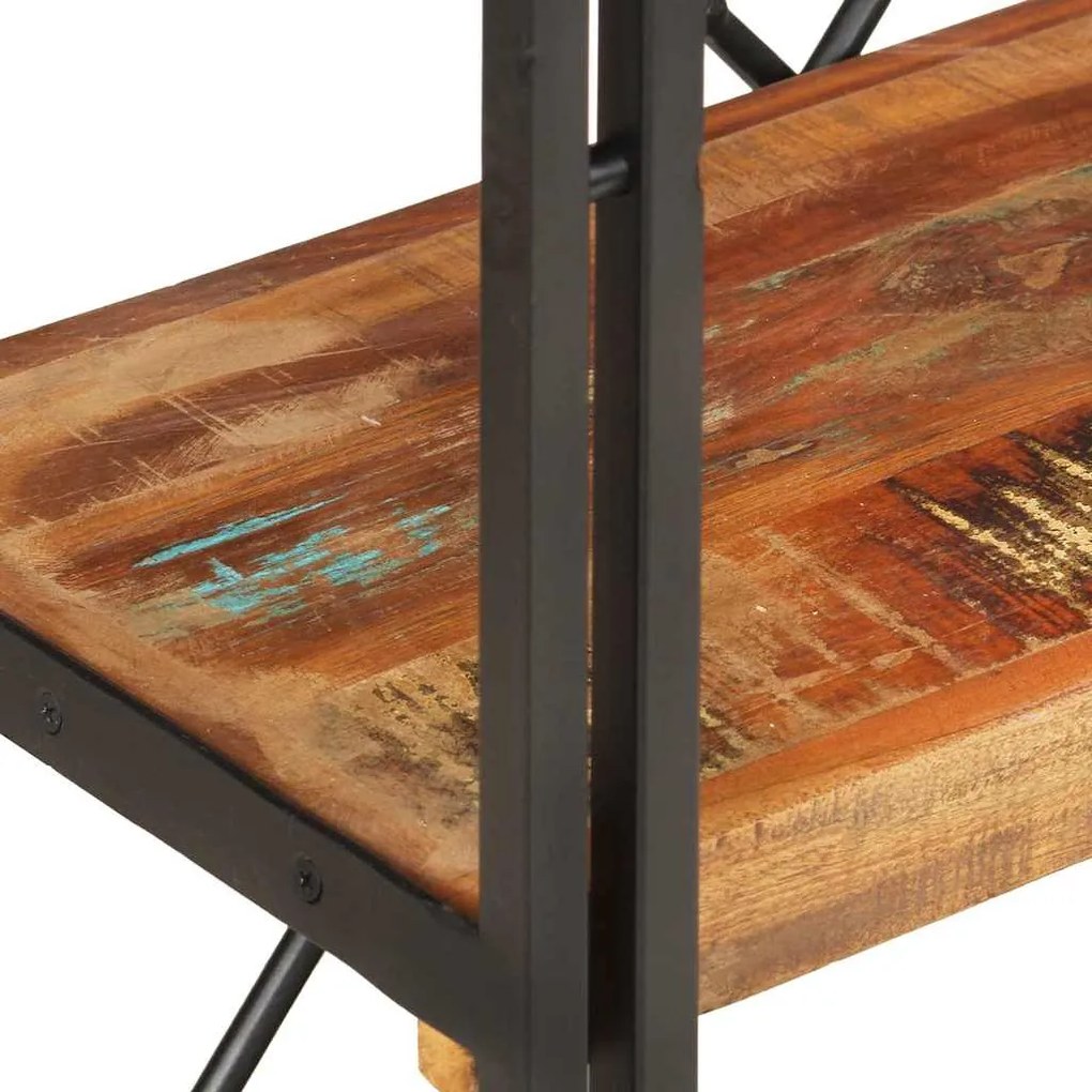Knihovna se 3 policemi 60x30x80 cm masivní recyklované dřevo 320631