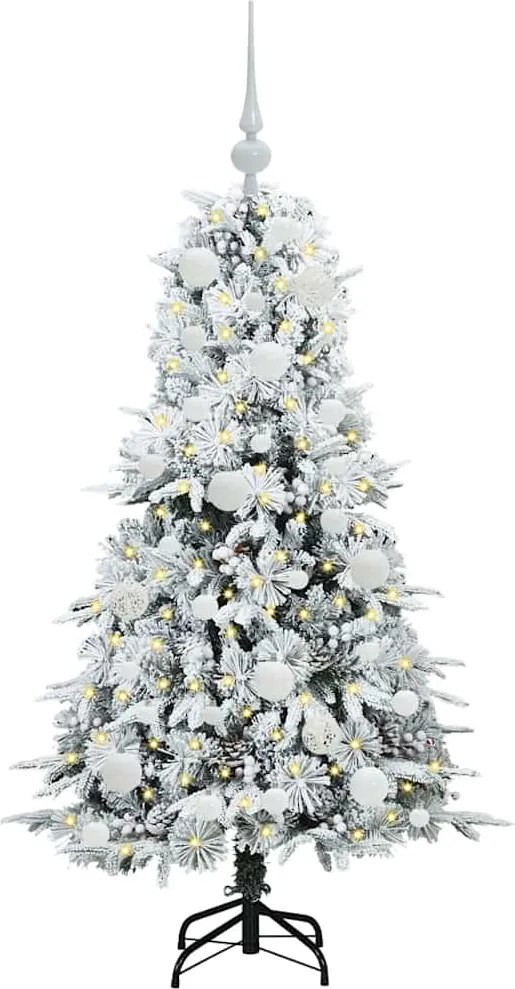 Umělý Skládací Vánoční Strom s stojanem Bílá 120 cm PE a PVC 3397461
