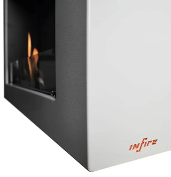 InFire - Nástěnný BIO krb 120x56 cm 3kW bílá