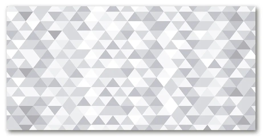 Wallmuralia Moderní akrylový fotoobraz Šedé trojůhelníky 140x70 cm