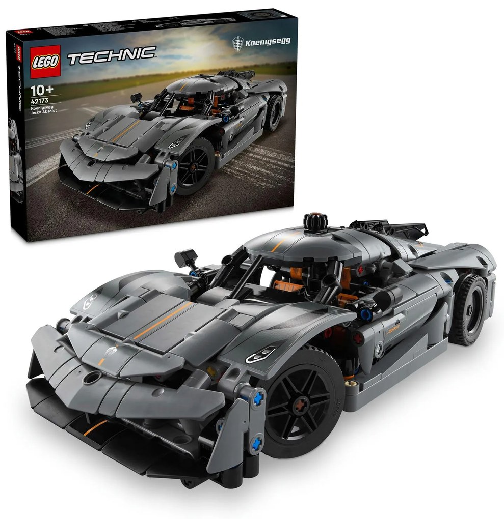 Lego stavebnice lego technic 42173 šedé hyperauto koenigsegg jesko absolut