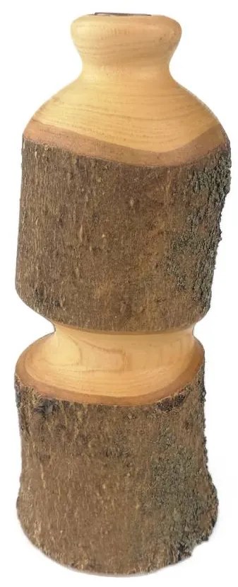 Woodlaf Dřevěná váza 14 cm Melanie