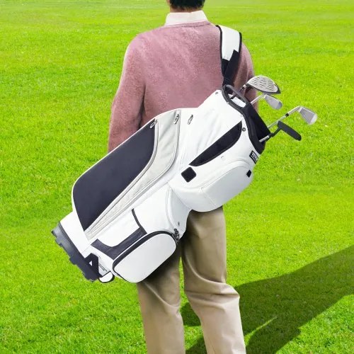 91,4 cm taška na golfový vozík 14cestný organizér Dělič Top 13 kapes Bílý nylon