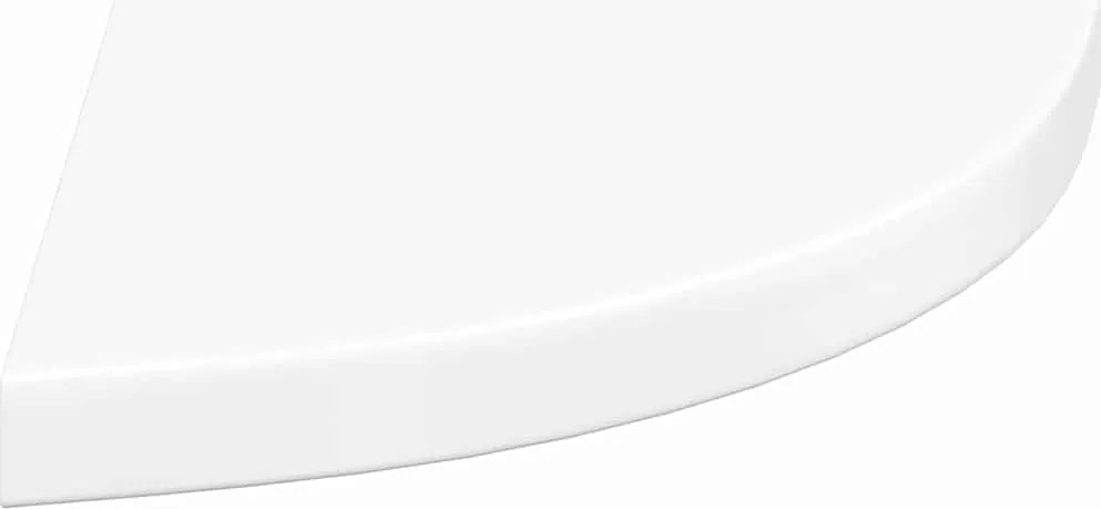 323909 Floating Corner Shelves 4 pcs High Gloss White 35x35x3,8 cm MDF 323909