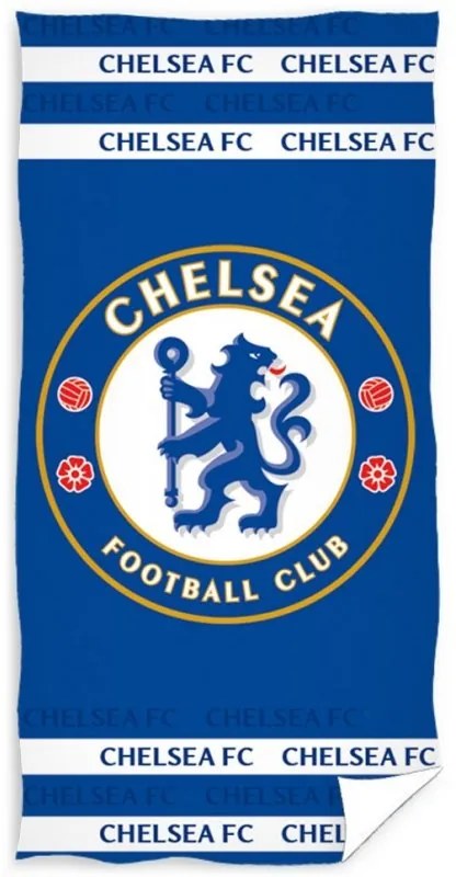 Carbotex · Velká bavlněná fotbalová osuška FC Chelsea - motiv Erb - 100% bavlna - 75 x 150 cm