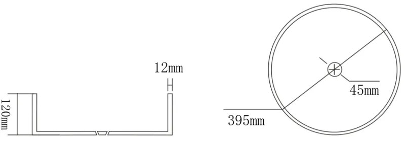 Mexen Dema, skleněné umyvadlo na desku 39 x 39 cm, čirá, 24043900