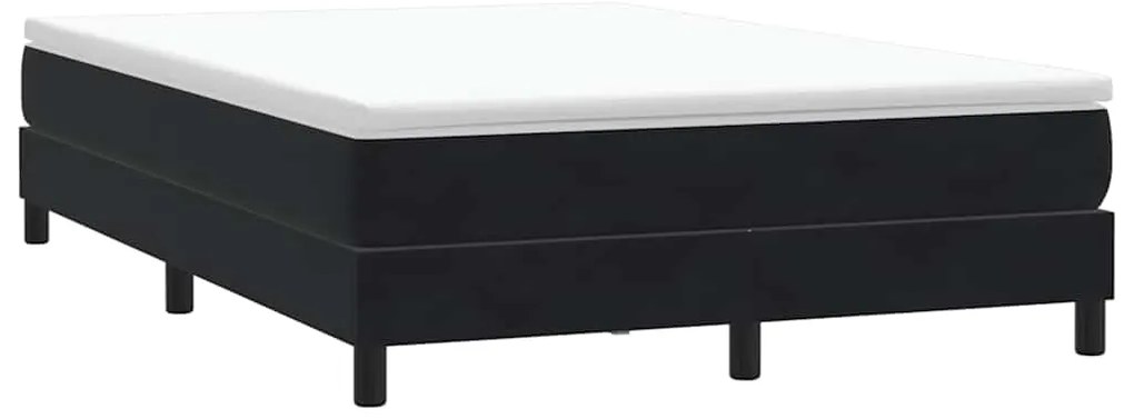 Postel Box Spring bez matrace černá 140x210 cm samet 3315827