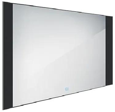 Nimco Zrcadla - Zrcadlo s LED osvětlením, 1000x600 mm, dotykový senzor, hliník/černá ZPC 41004V-90