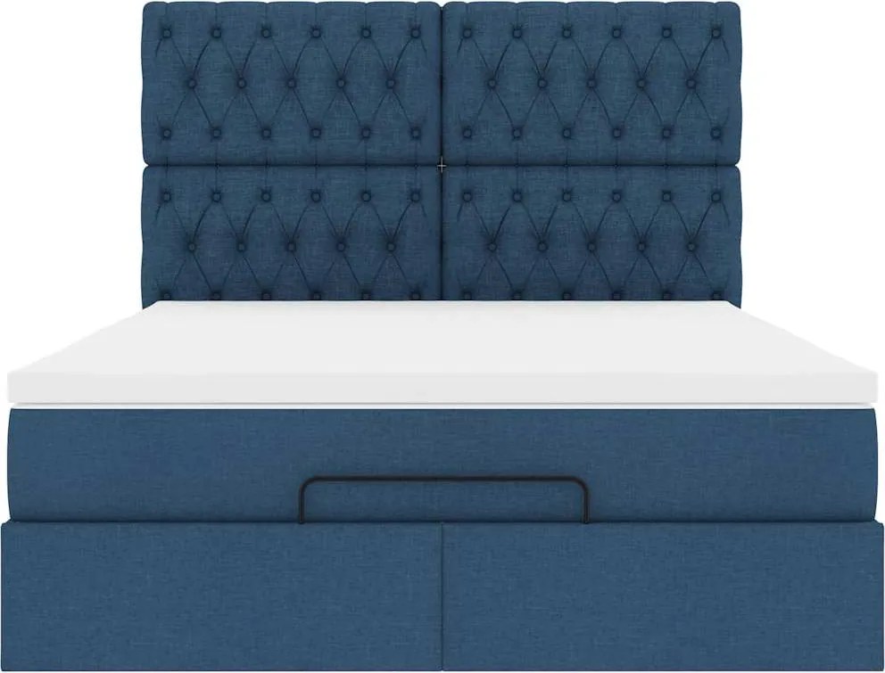 Osmanský rám postele s matrací Blue 140x190cm textil 3313243