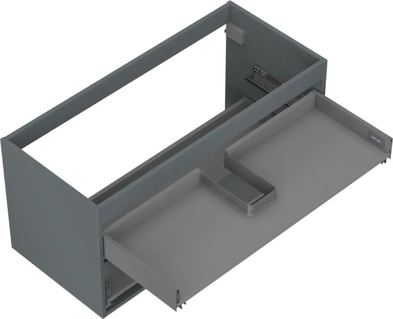 Mexen Box-A, závěsná skříňka 100 cm, 2 zásuvky, grafitová matná, 91AX0-1000-470-2-66