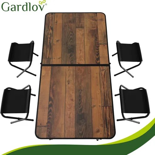 Skládací zahradní stůl Gardlov + 4 židle