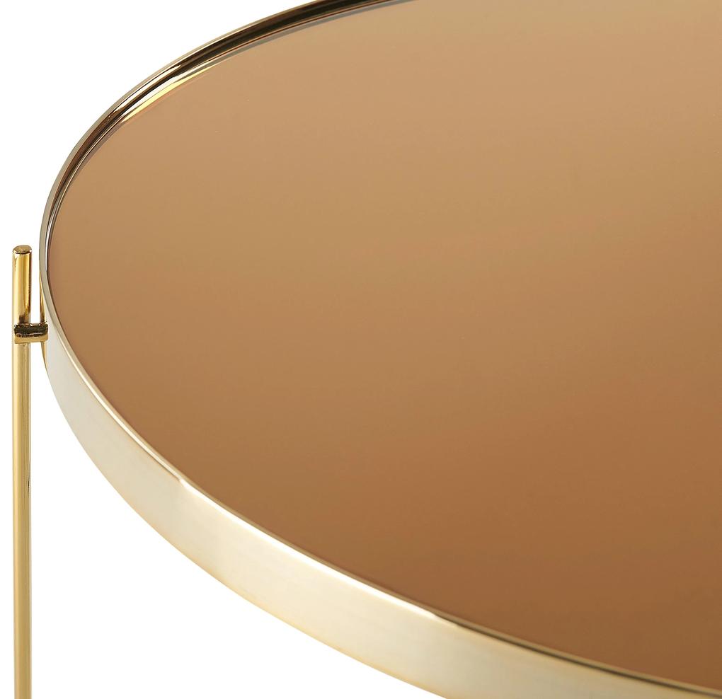 Odkládací stolek zlatý ⌀ 40 cm LUCEA Beliani